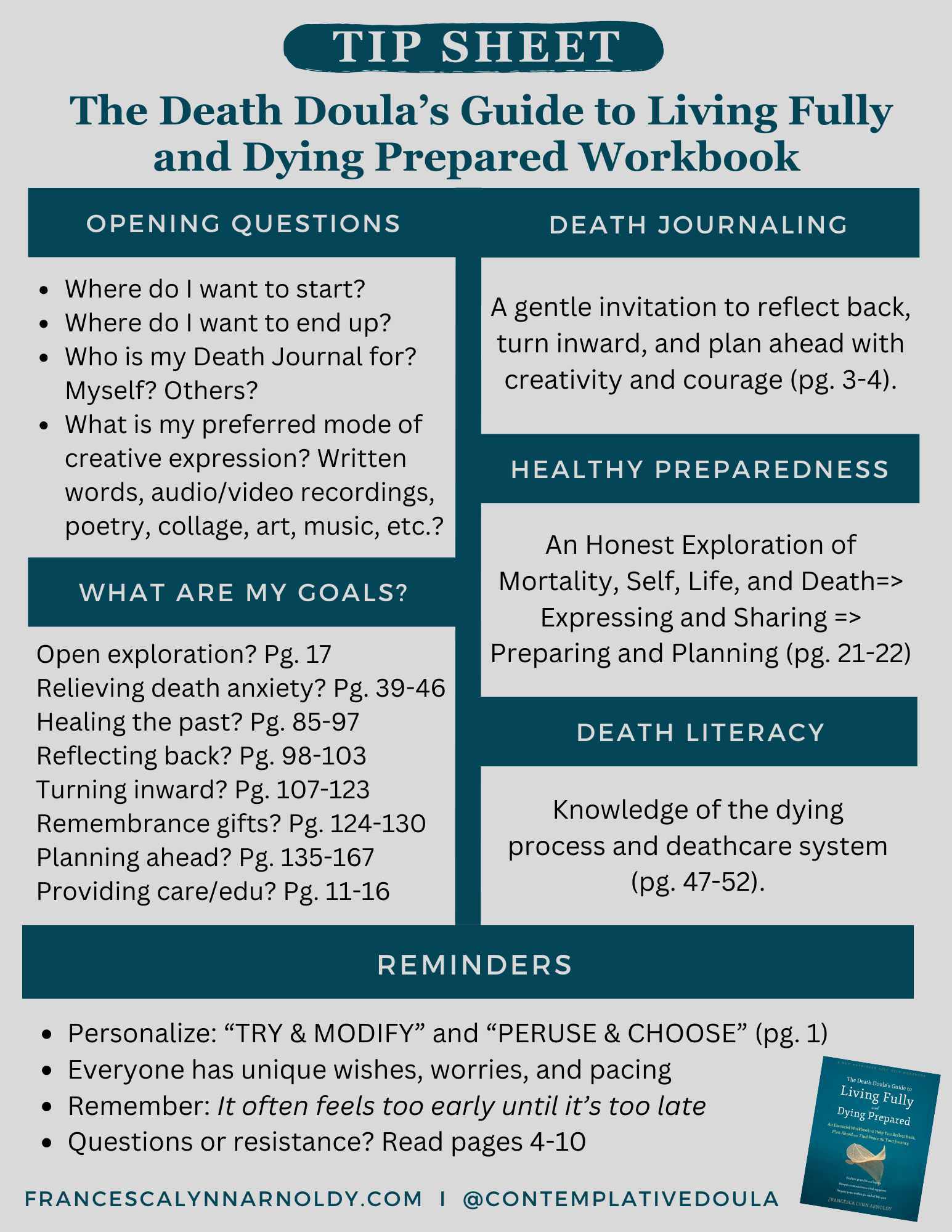 Tip Sheet – Francesca Lynn Arnoldy